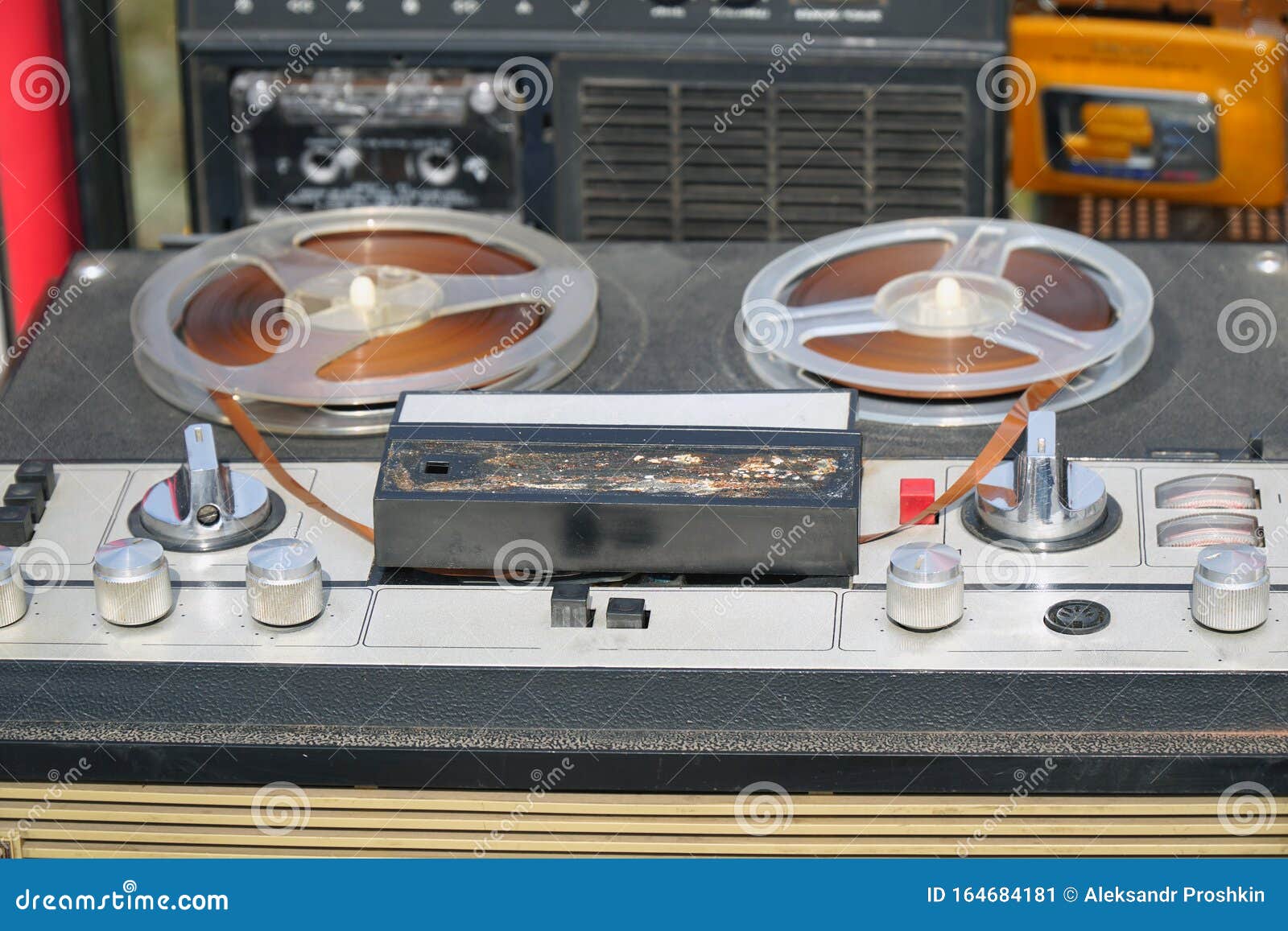 Old tape recorder stock image. Image of circuitry, machine - 164684181