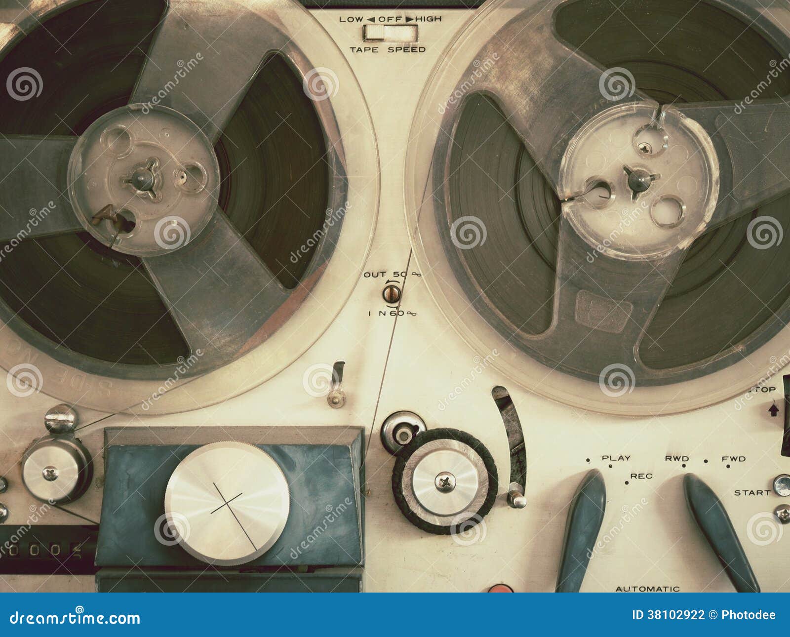 Old tape-recorder stock photo. Image of playing, vintage - 38102922