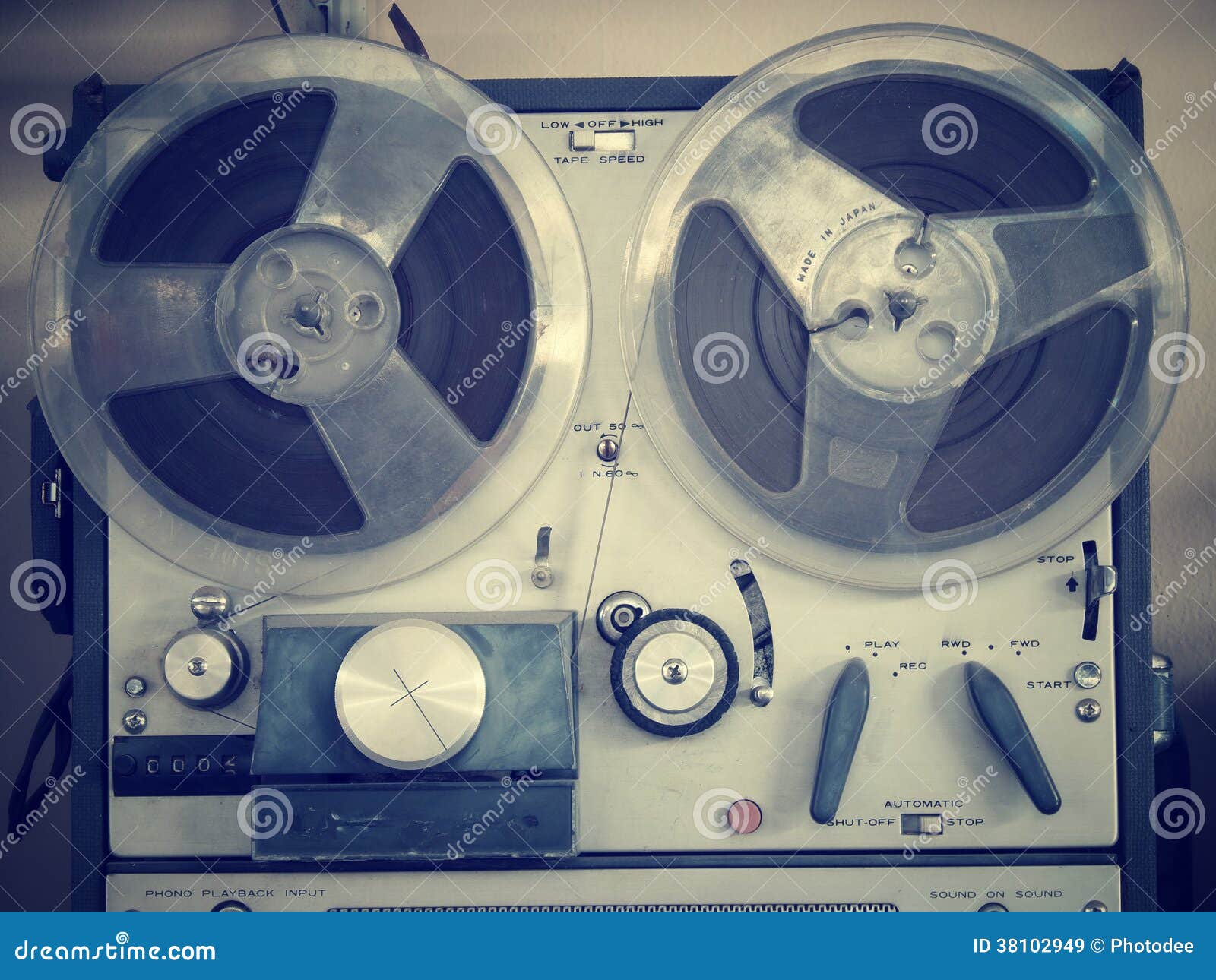 Old tape-recorder stock image. Image of volume, tape - 38102949