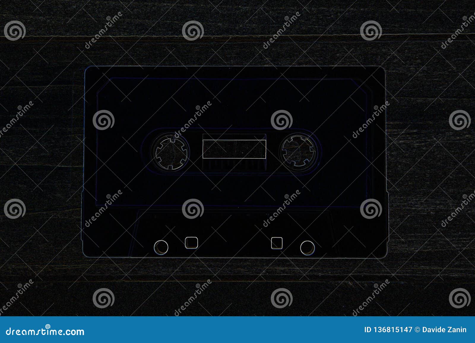 Old Tape Cassette For Recording On Stylized Background Royalty-Free ...