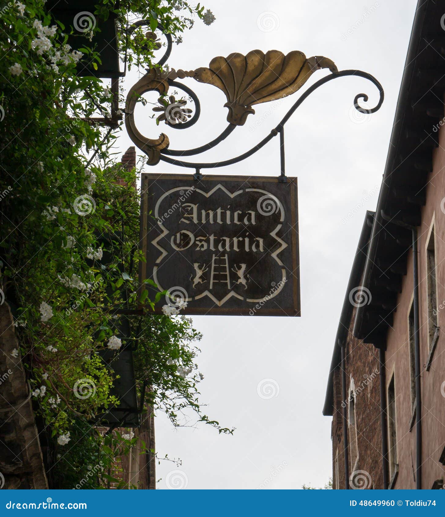 Old tavern stock photo. Image of verona, retro, sign - 48649960