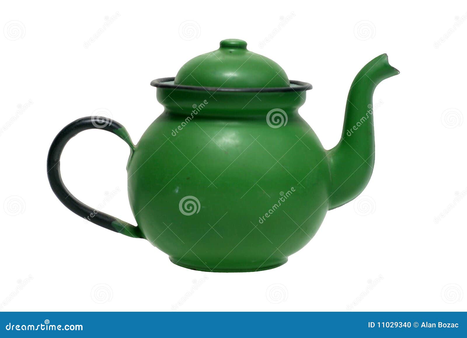 Old tea pot. stock photo. Image of enamel, dark, used - 11029340