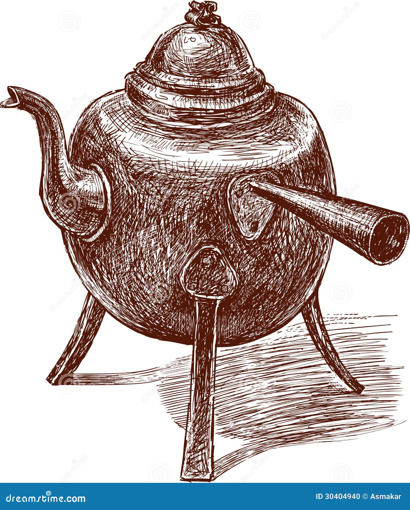 Old teapot stock vector. Illustration of objectsequipment - 30404940