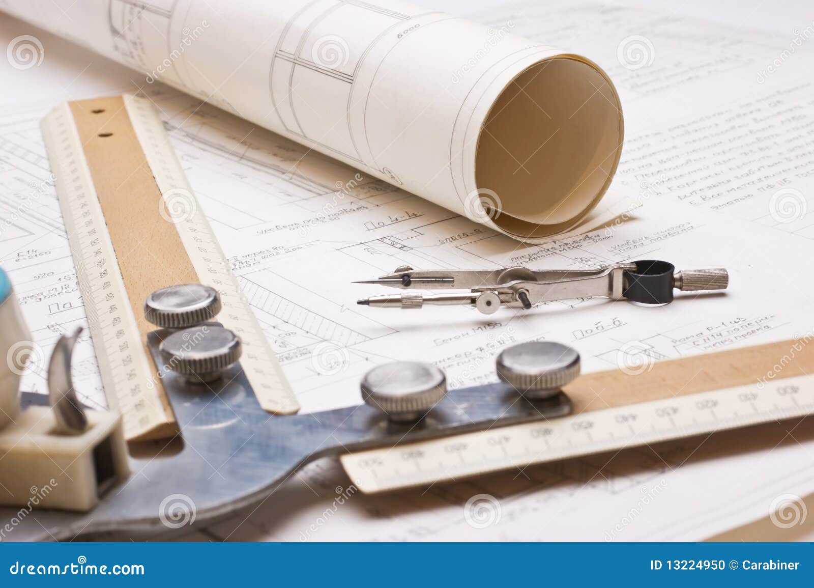 Old technical drawings stock photo. Image of contractor - 13224950