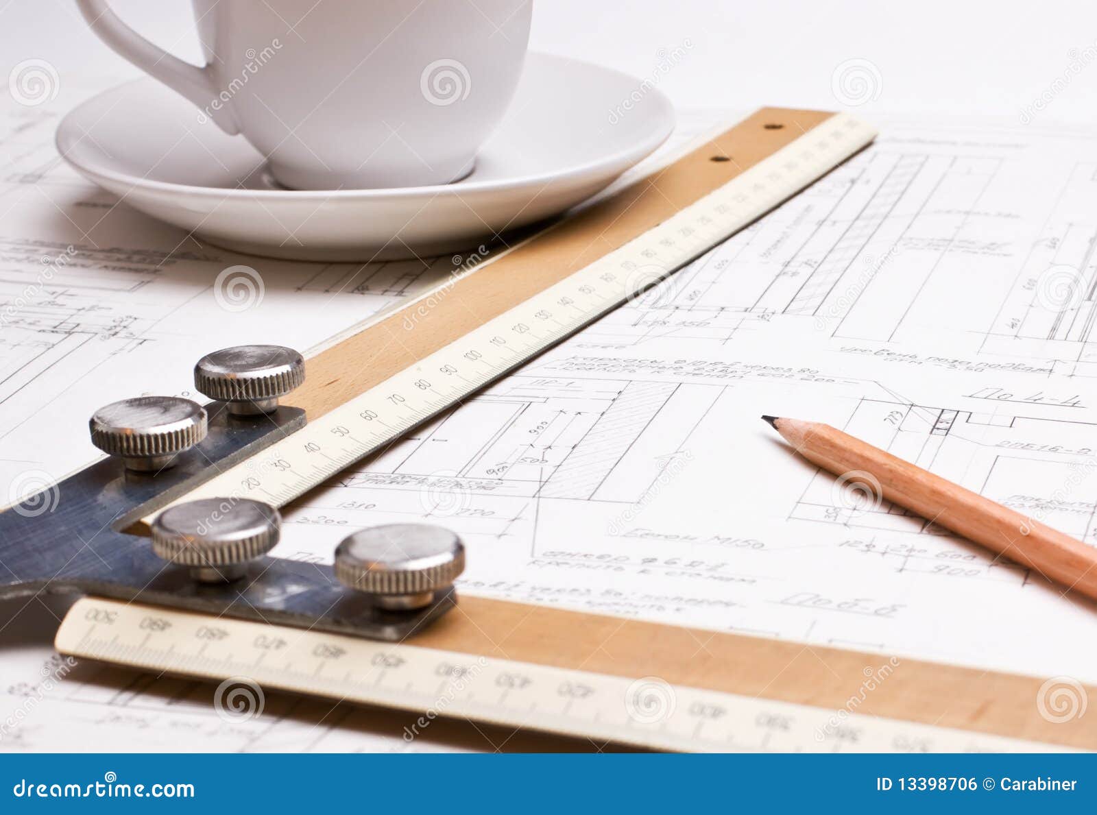 Old technical drawings stock photo. Image of office, paperwork - 13398706