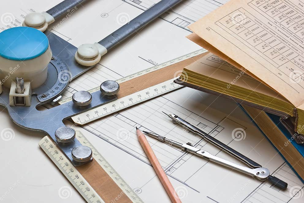 Old technical drawings stock photo. Image of paperwork - 14112068
