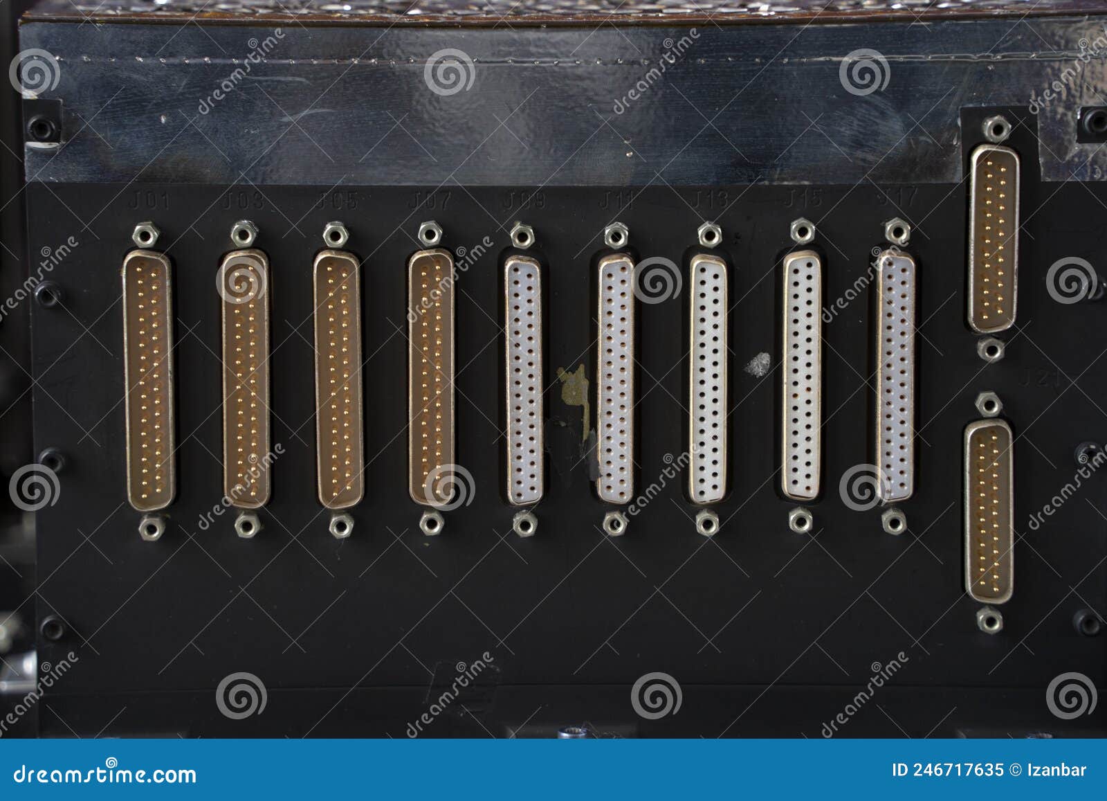 Old Technology Cable Connectors Close Up Stock Image - Image of ...