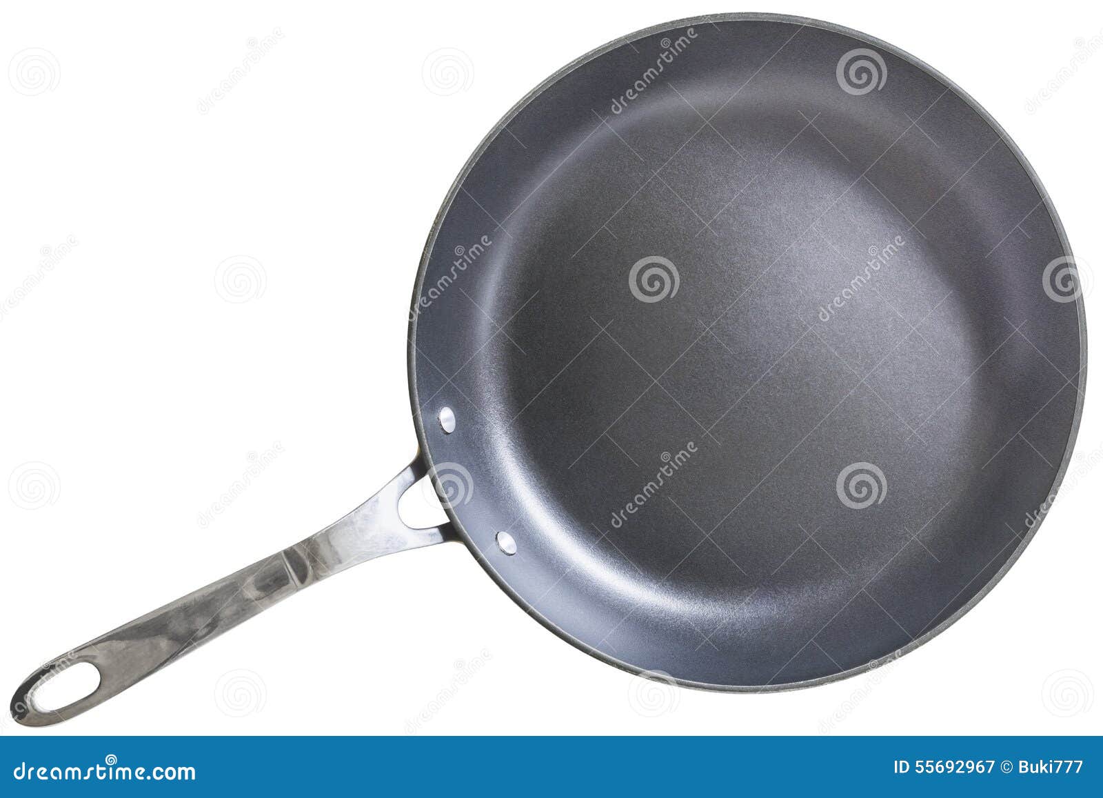 Old Heavy Duty Teflon Frying Pan Isolated on White Background Stock ...