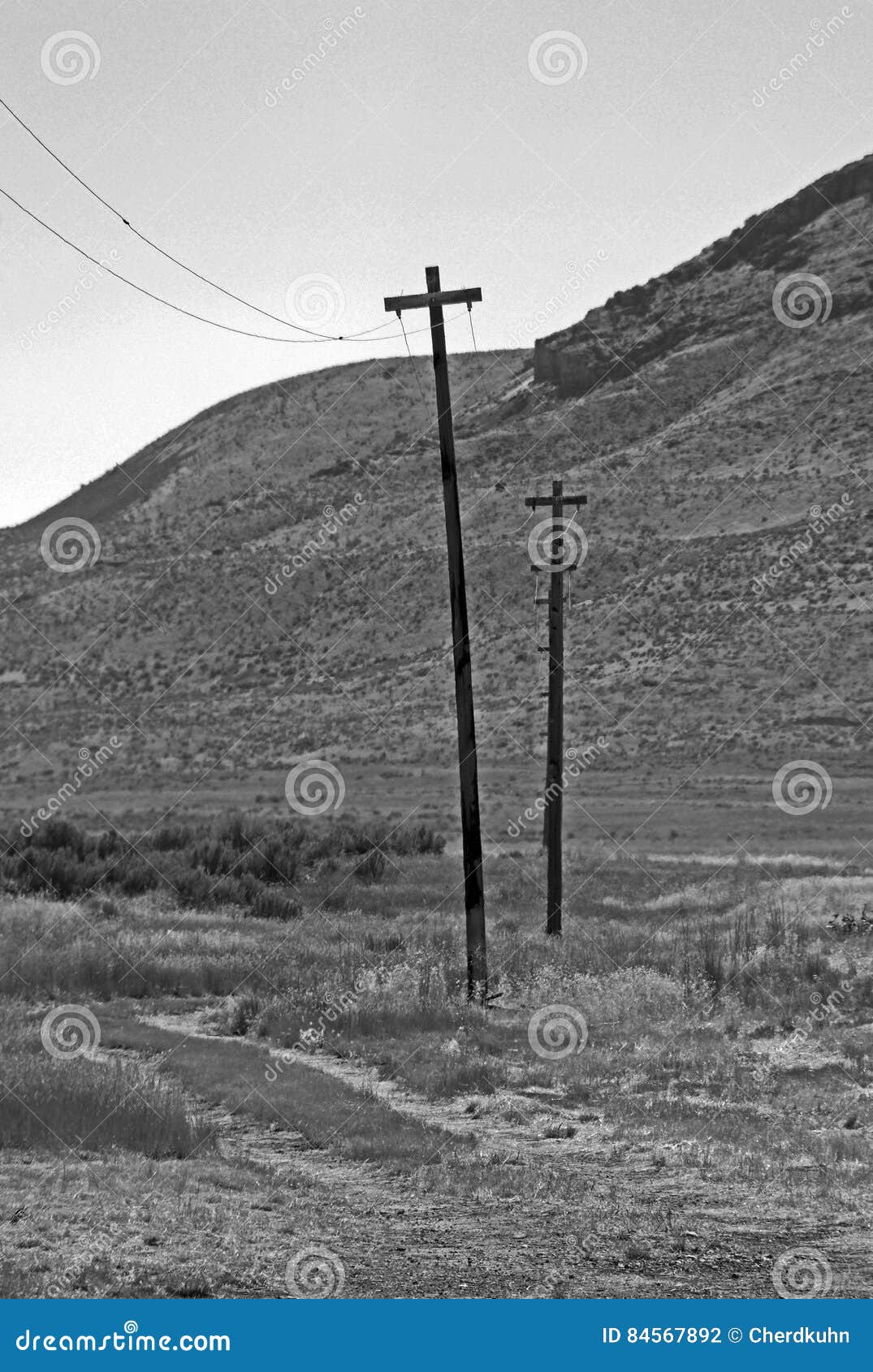 Old Telegraph Lines and Poles Stock Photo - Image of communication ...