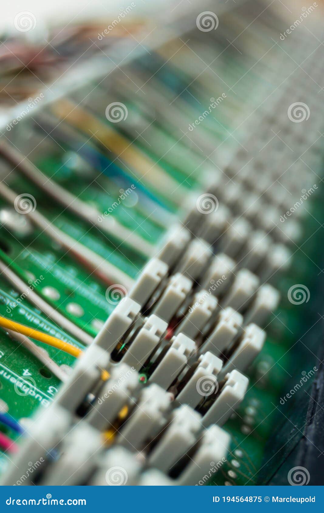 Old telephone cable panel stock image. Image of board - 194564875