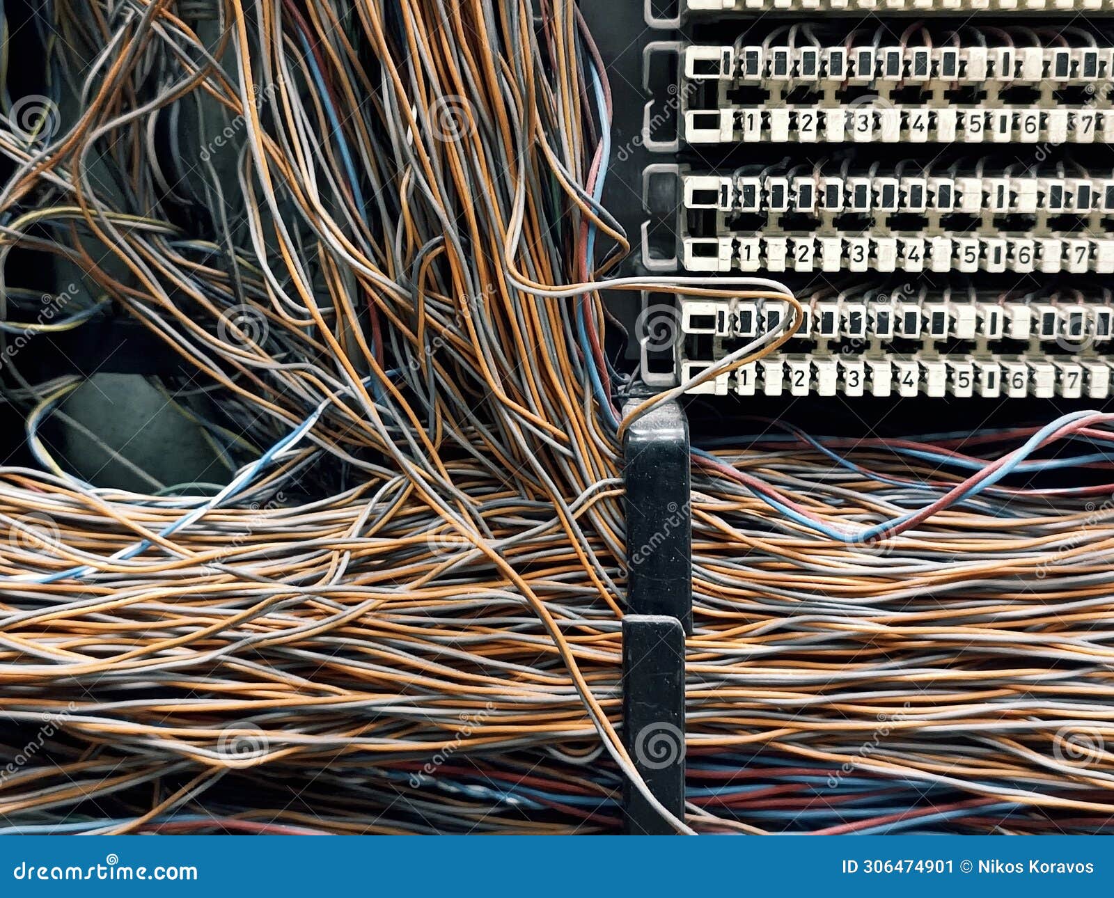 Old Telephone Center Cable Pairs Stock Image - Image of pairs, boxes ...