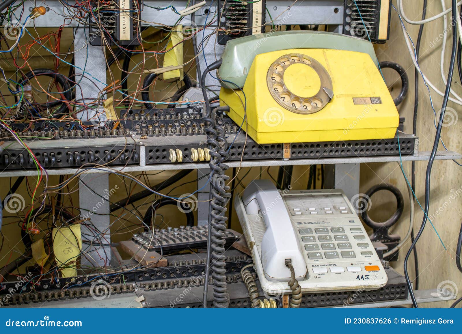Old Telephone Exchange, Old Telephone Stock Photo - Image of control ...