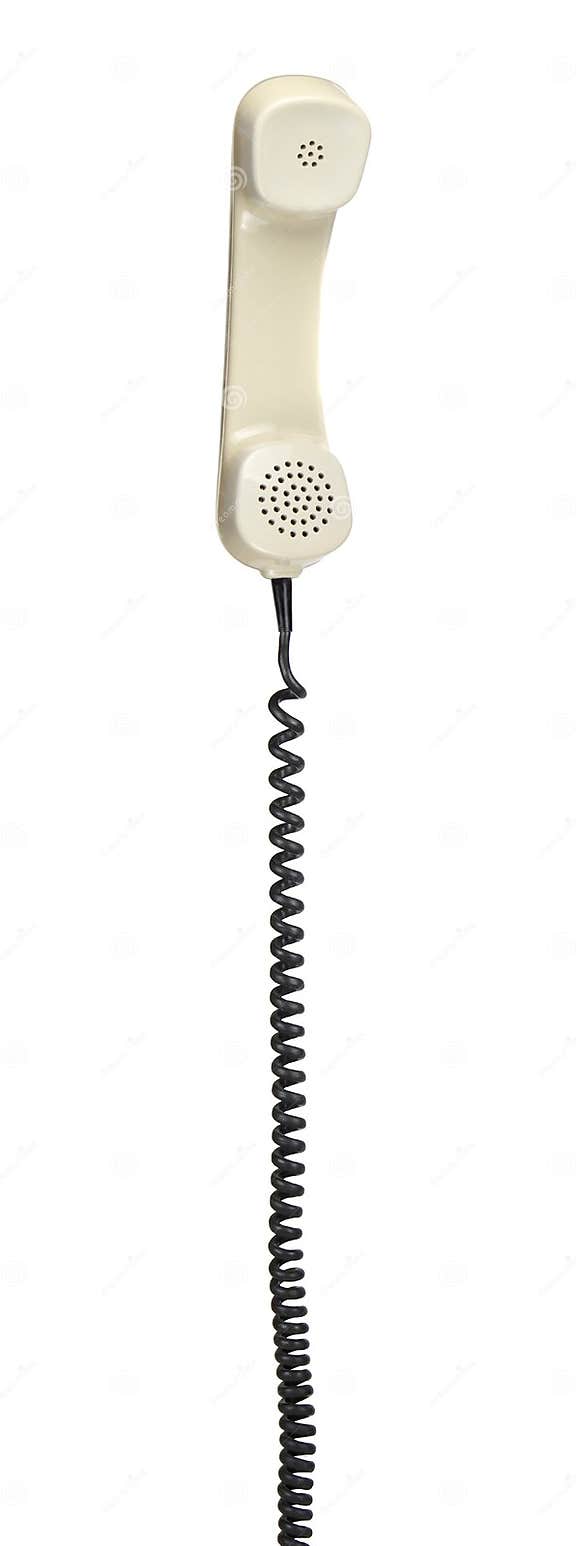Old Telephone Headset with Spiral Cable Stock Image - Image of spiral ...
