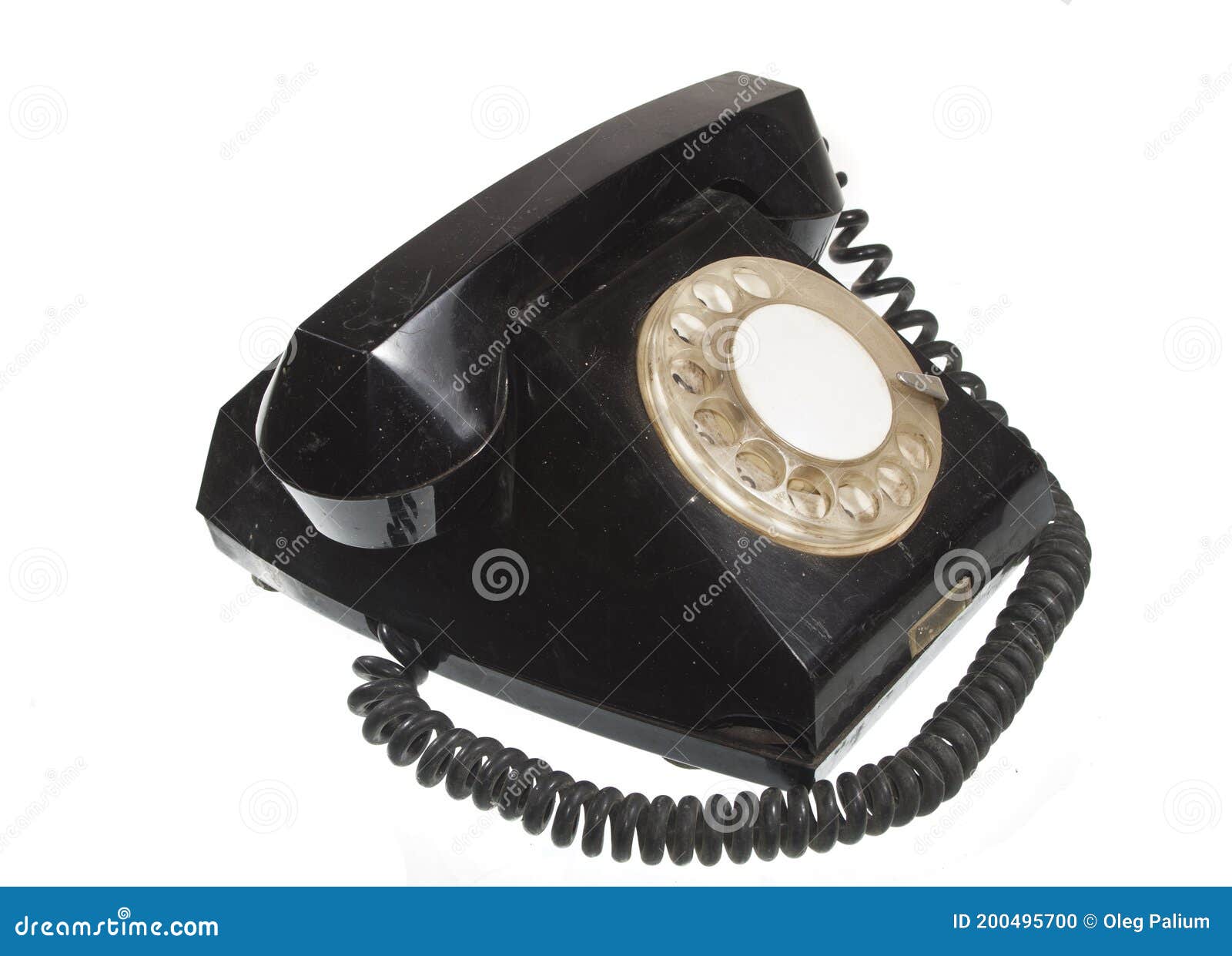 Old Telephone Isolated on White Background Stock Photo - Image of ...