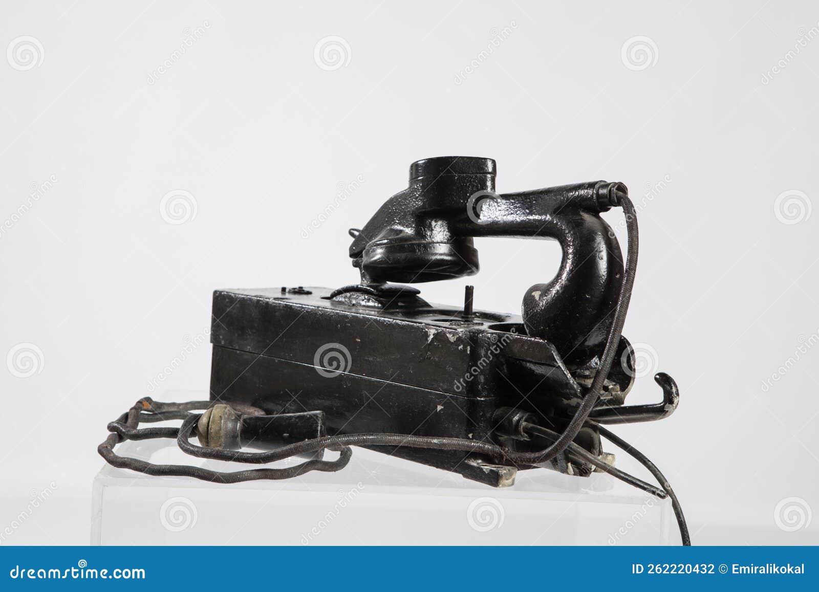 Old Telephone Isolated White Background Stock Photo - Image of ...