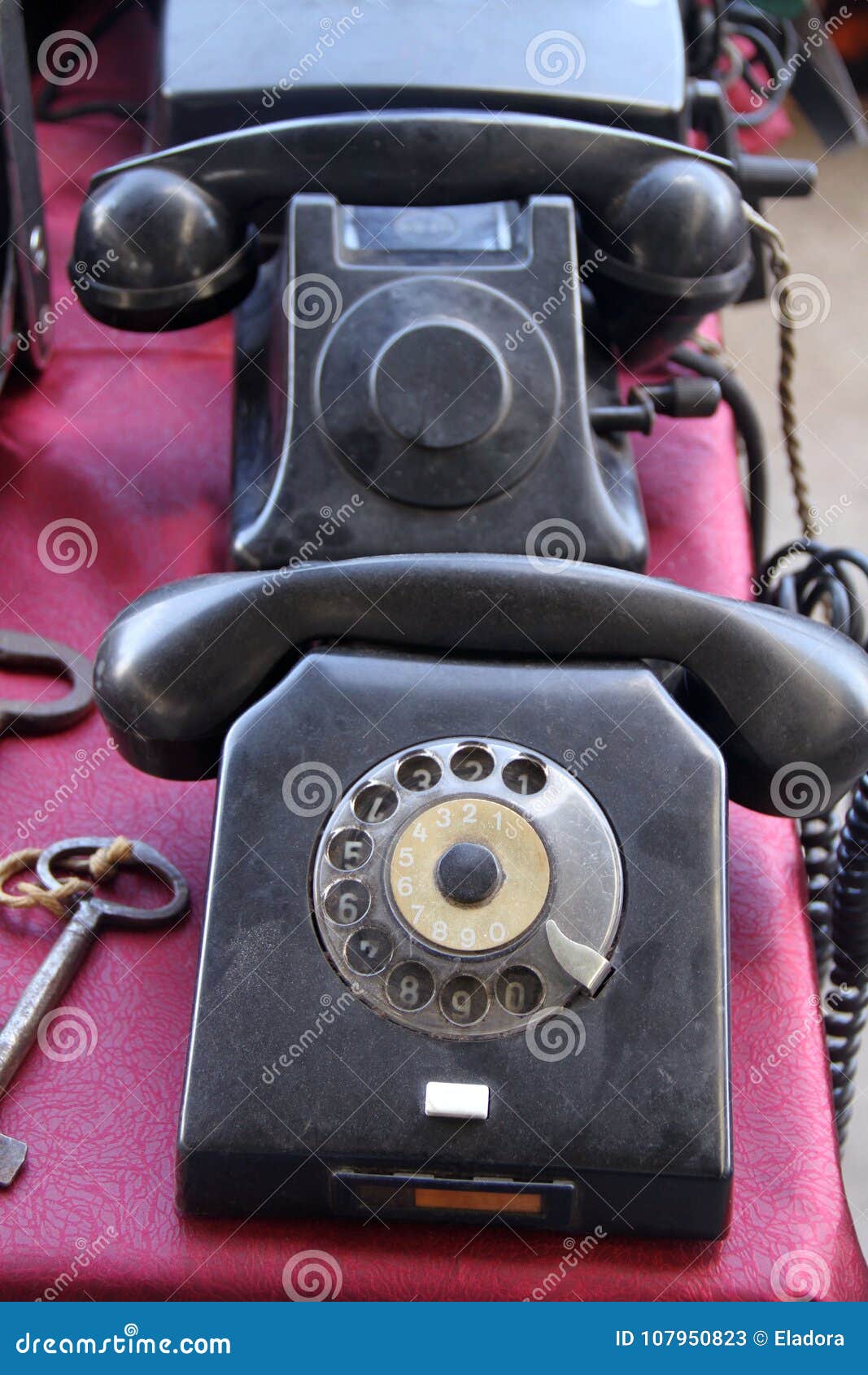 Old Telephone Machines at Bazaar Stock Image - Image of telephone ...