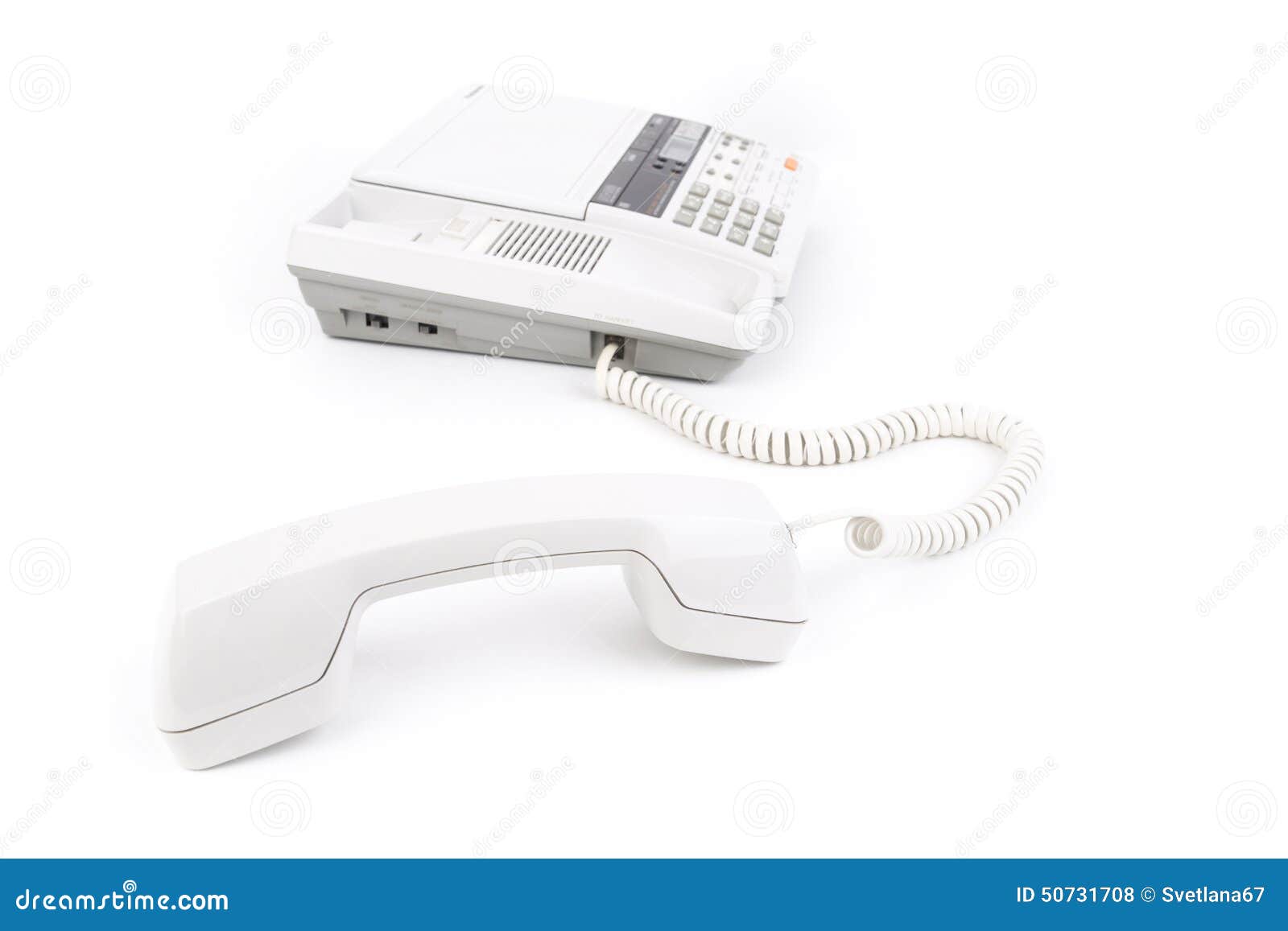 Old Telephone with Pick Up Receiver Stock Photo - Image of display ...