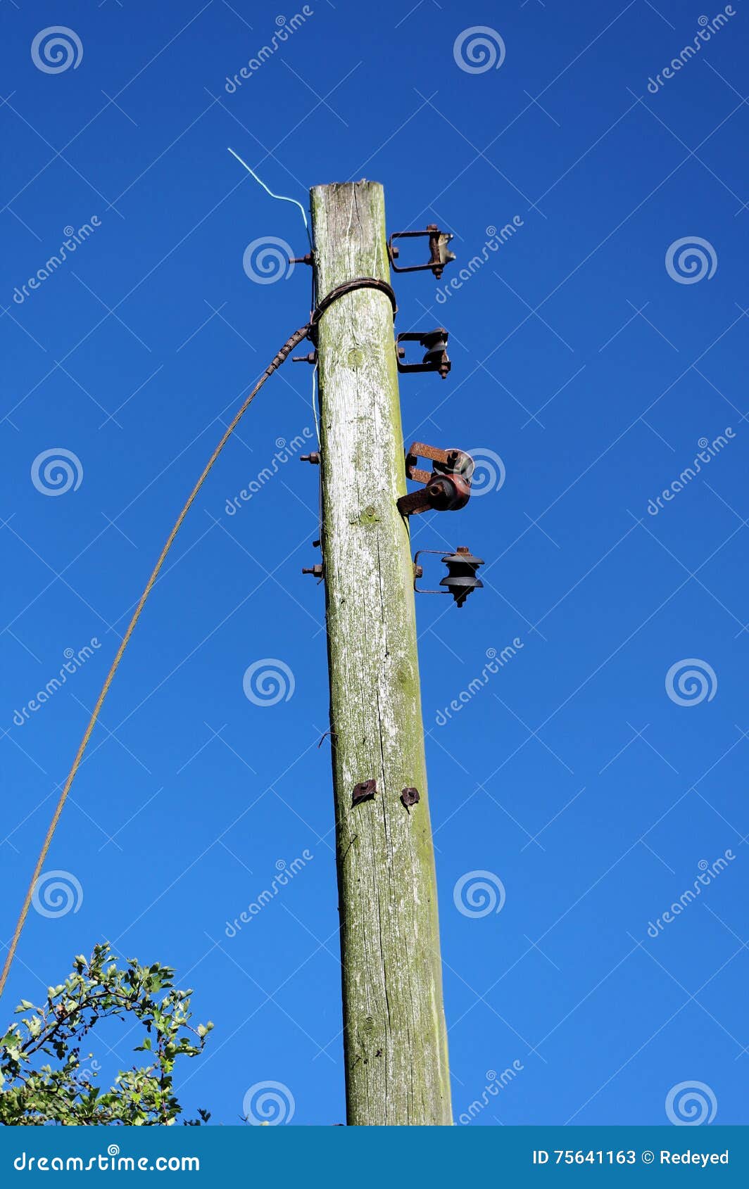 Old telephone pole stock image. Image of wood, skies - 75641163
