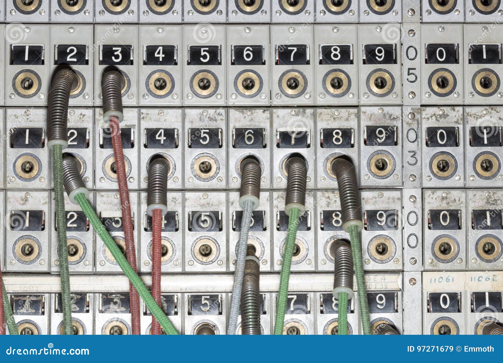 Old Telephone Switchboard Close Up Stock Image - Image of close, system ...