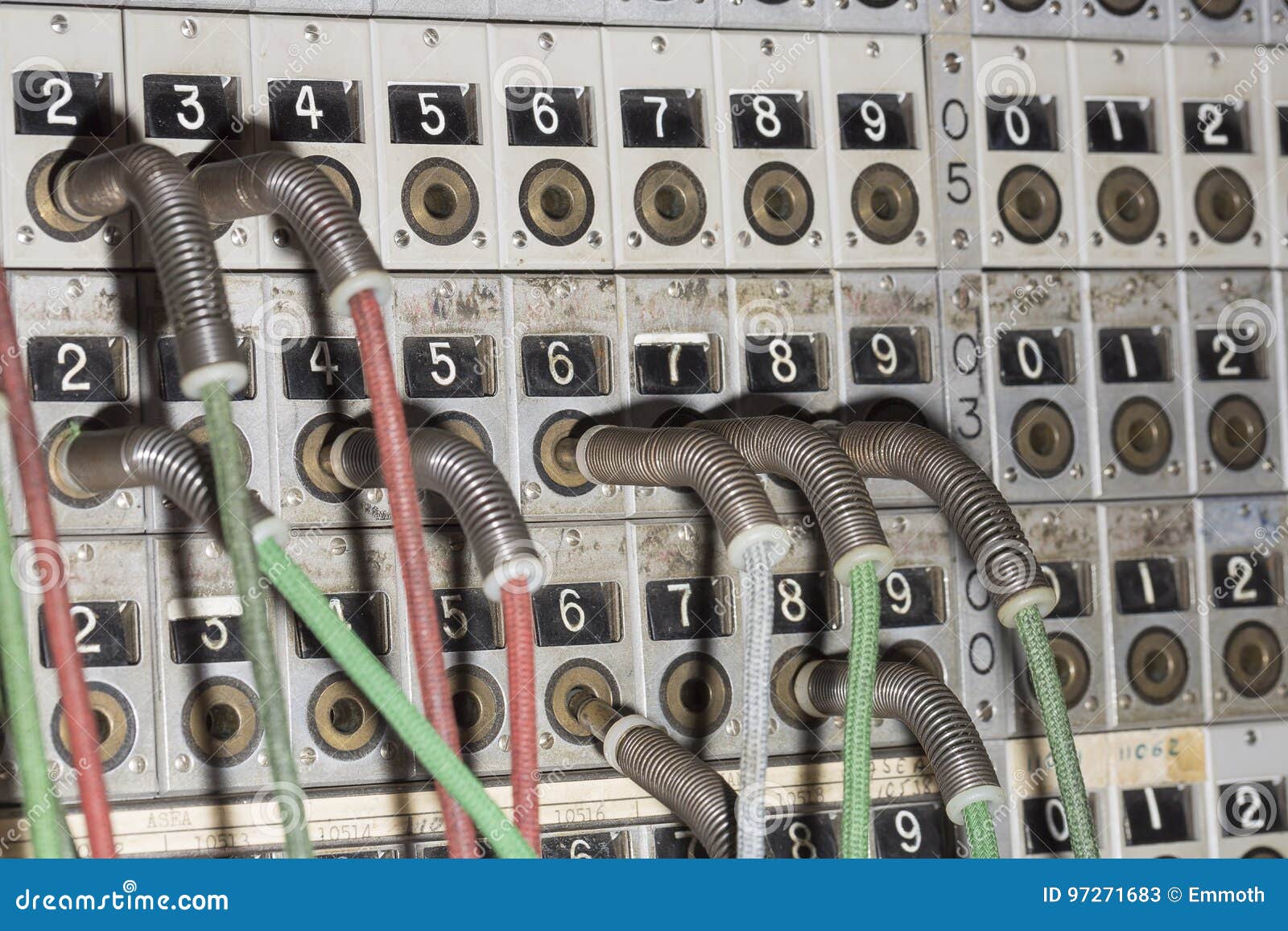 Old Telephone Switchboard Close Up Stock Image - Image of close ...