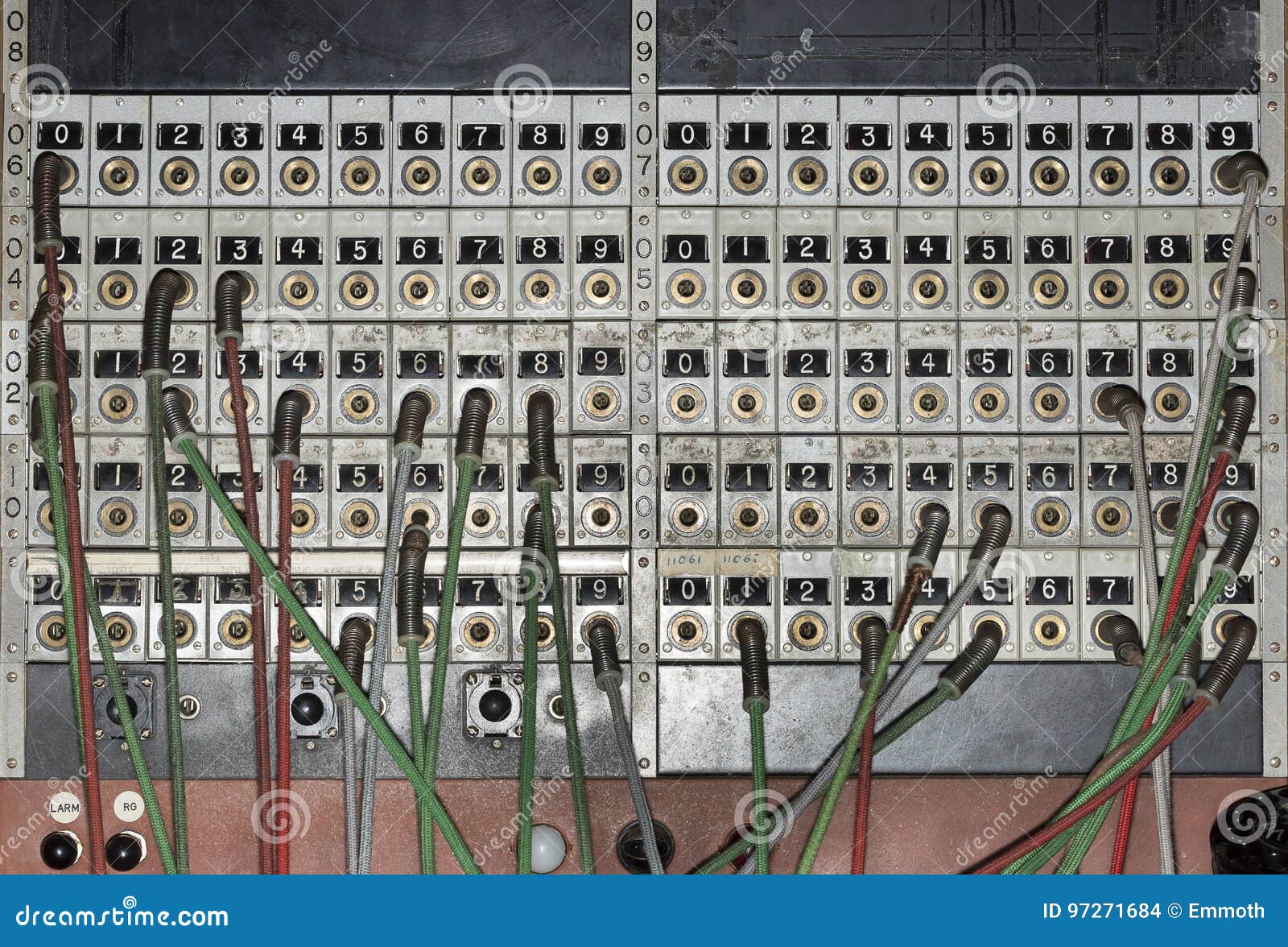 Old Telephone Switchboard Close Up Stock Photo - Image of vintage ...