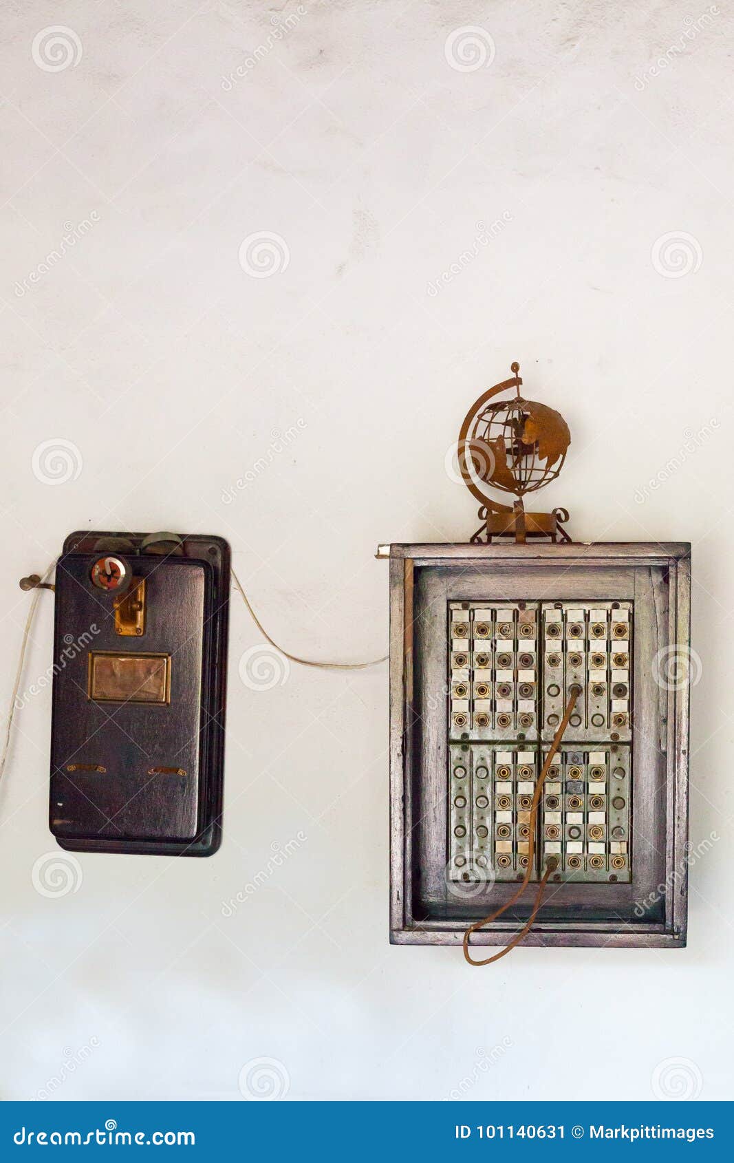 Old telephone switchboard stock image. Image of object - 101140631