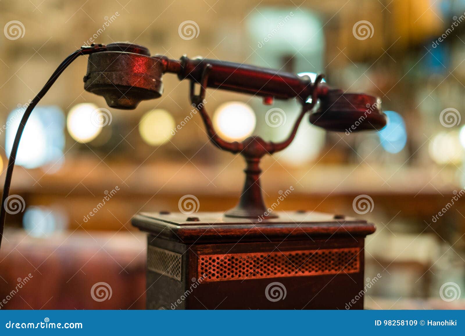 Old Telephone - Vintage Phone Receiver Stock Image - Image of speaker ...