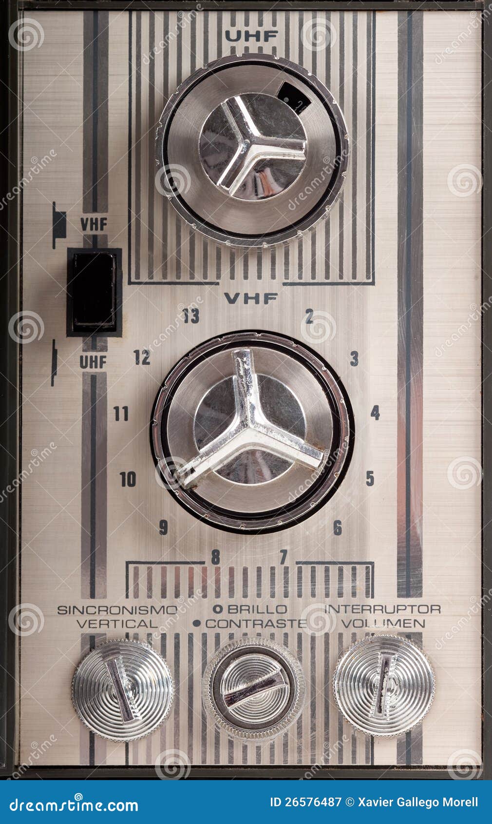Old Television Controls Closeup Stock Image - Image of equipment ...