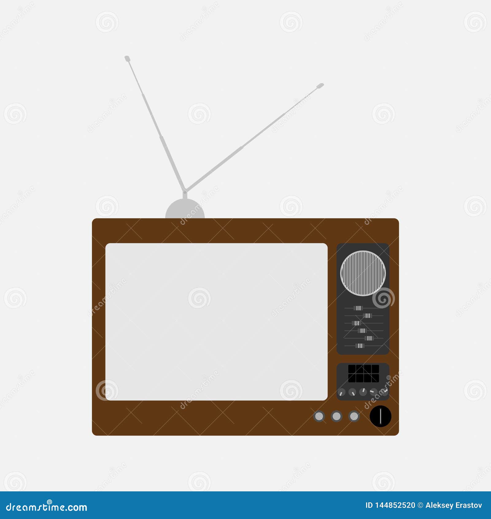 Old Television. Retro Tv. Vector Illustration. Stock Vector ...