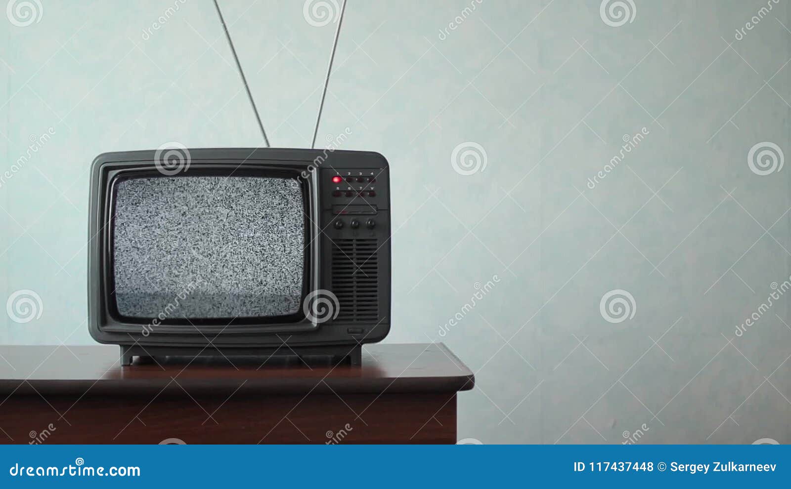 Analog TV with Signal Bad Interference Stock Footage - Video of ...