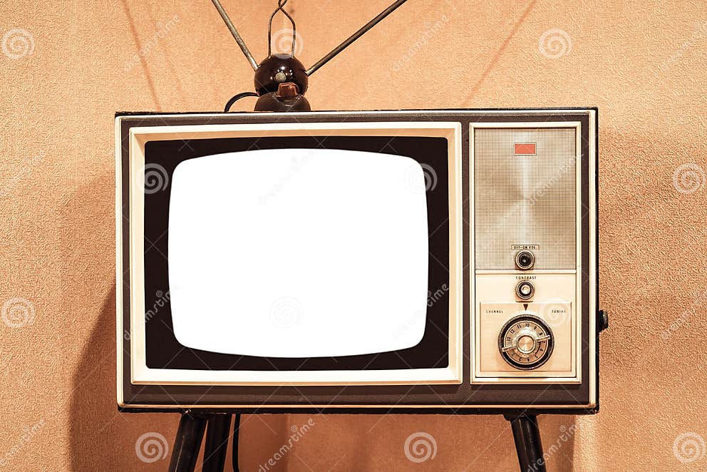 Old television stock photo. Image of screen, golden, communication ...