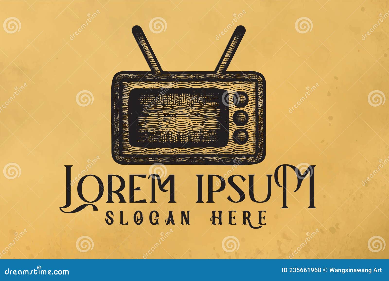 Old Televisions Logo Design Inspiration Stock Vector - Illustration of ...