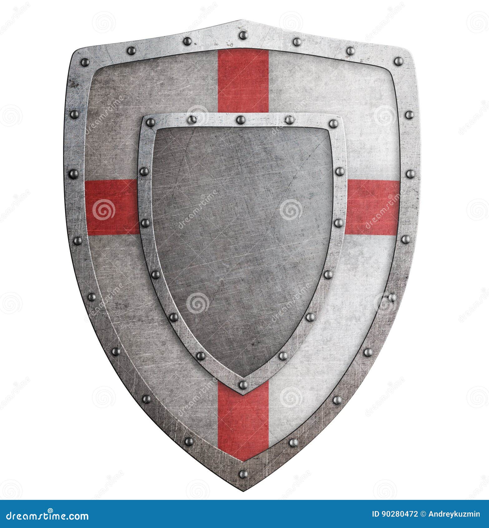 Shield Of Templar Knights. Cross Of The Templars. Isolated On White ...