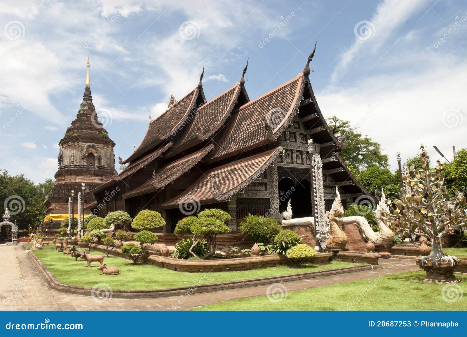Old temple stock image. Image of temple, chingmai, visit - 20687253