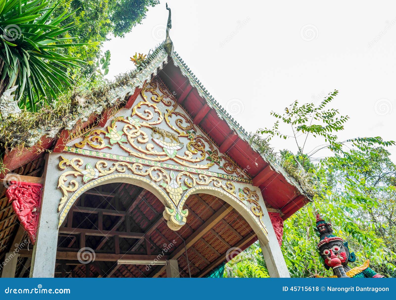 Old temple with white sky stock photo. Image of side - 45715618