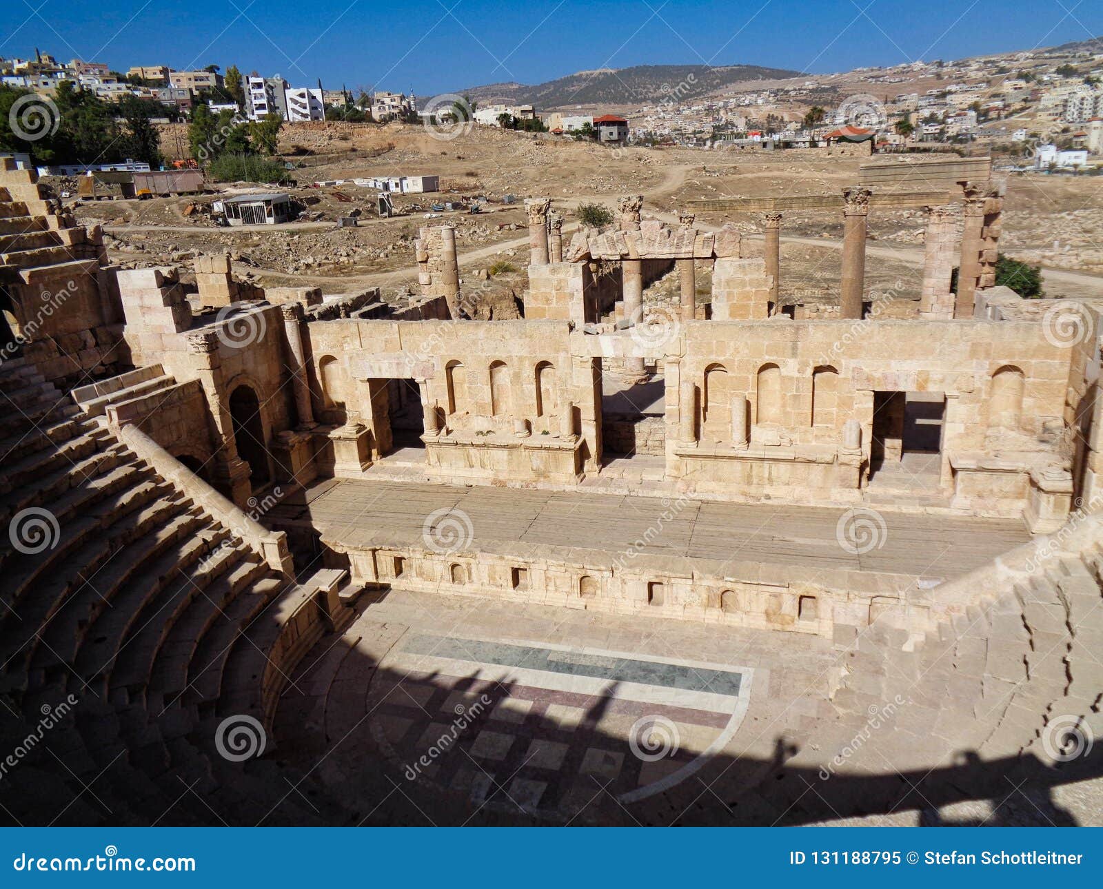 Old temples ruin in Jordan stock image. Image of kingdom - 131188795