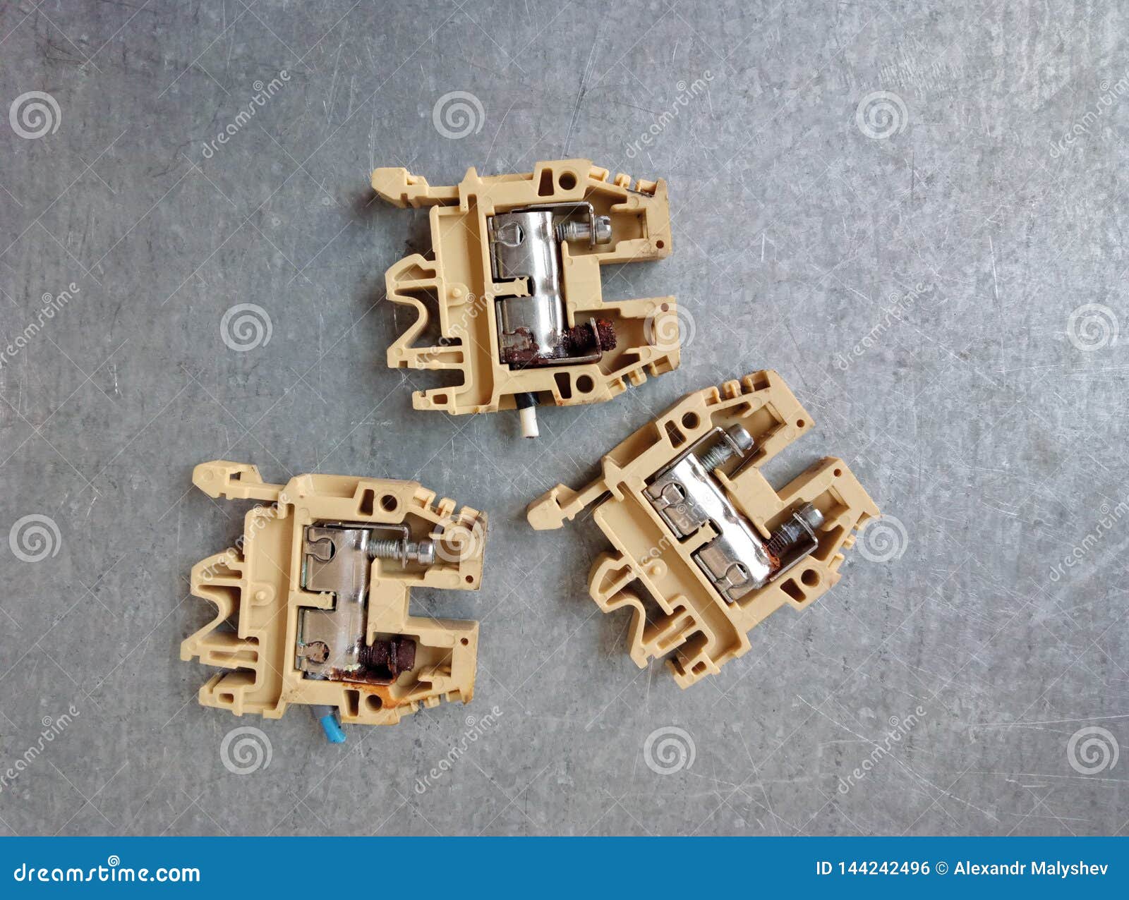 Old terminal blocks stock photo. Image of industrial - 144242496