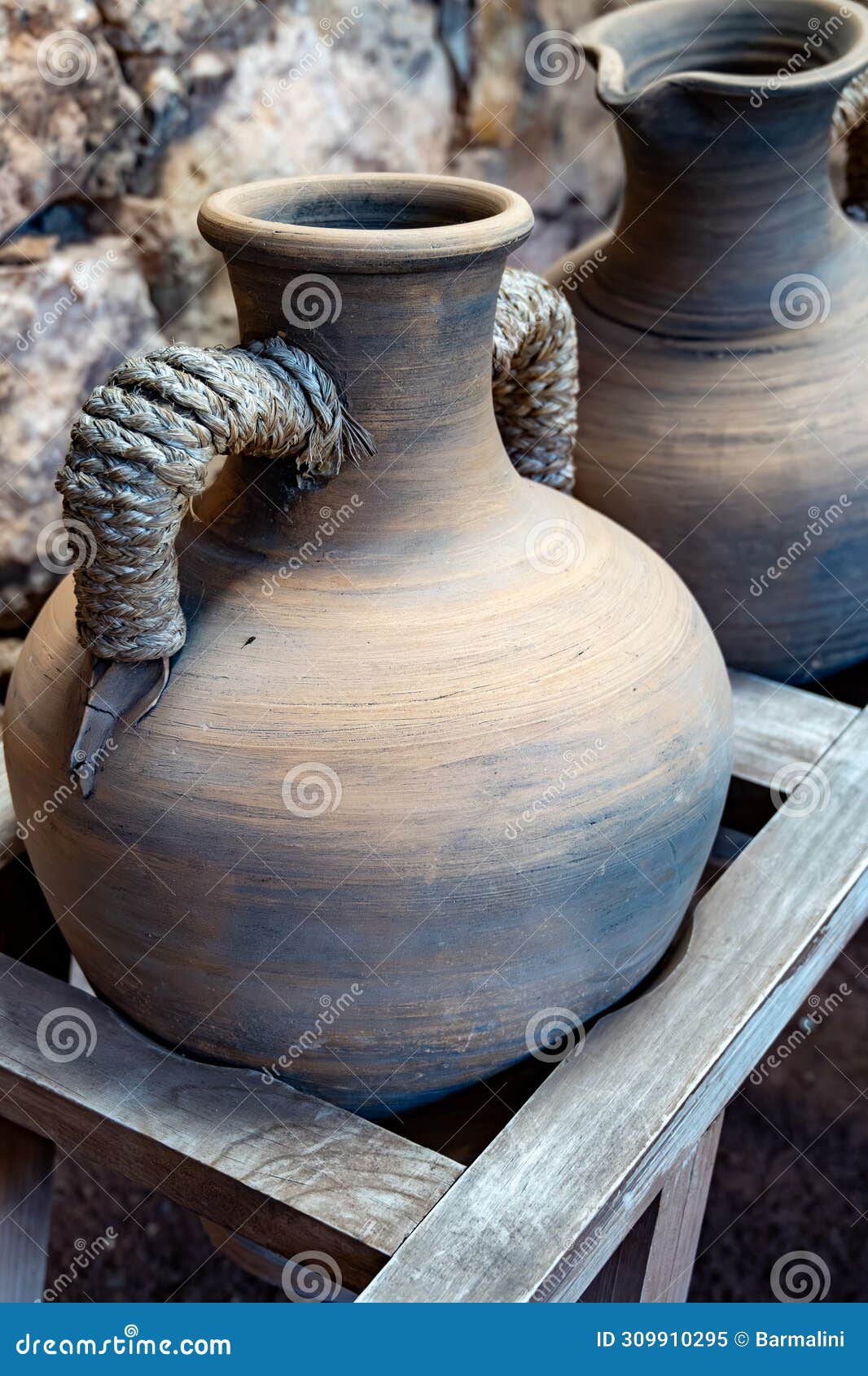 Old Terracotta Clay Kitchenware Jars and Pots, Ancient Cookware Stock ...
