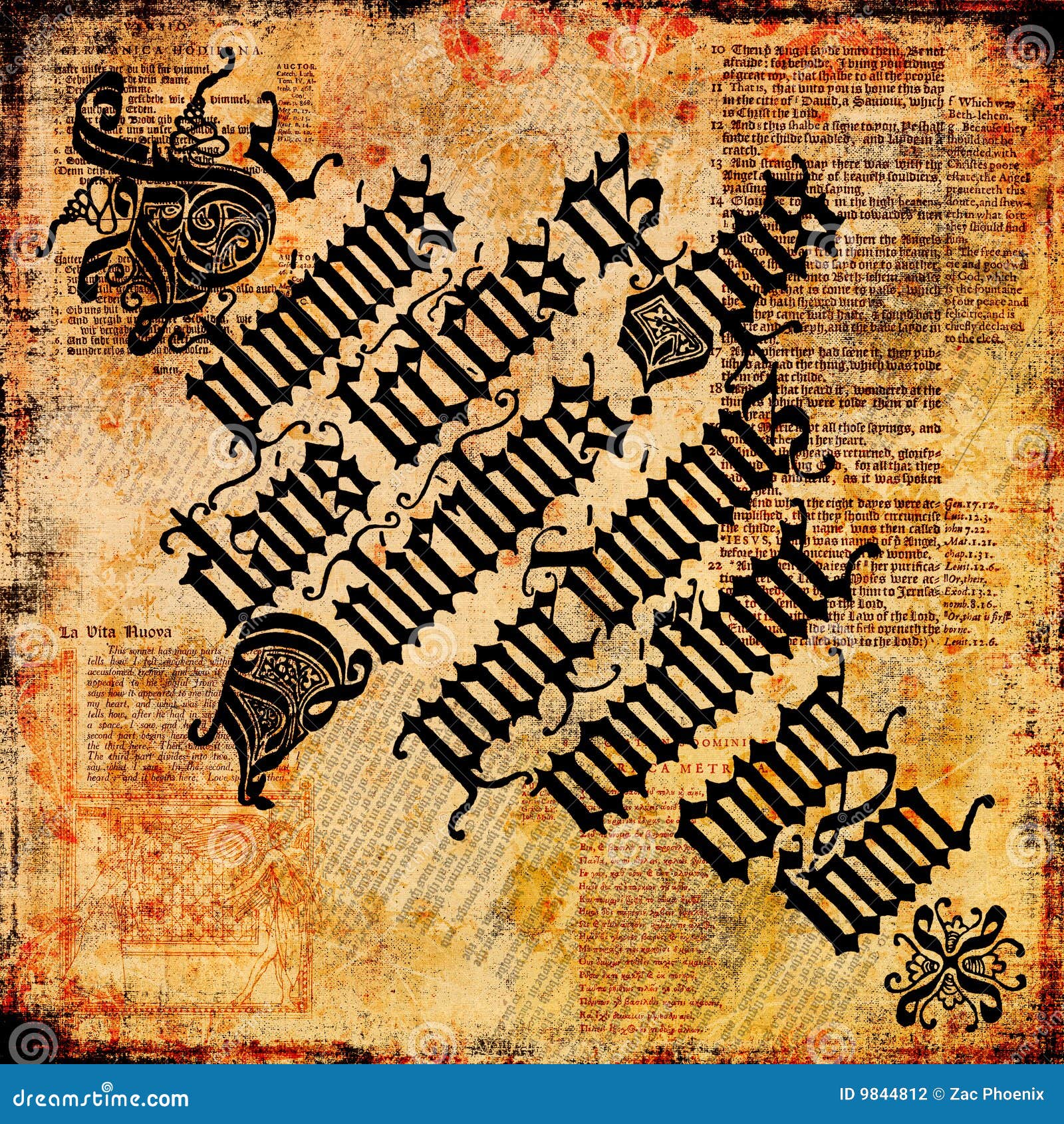 Old Text Parchment 4 - Grungy Background Stock Illustration ...