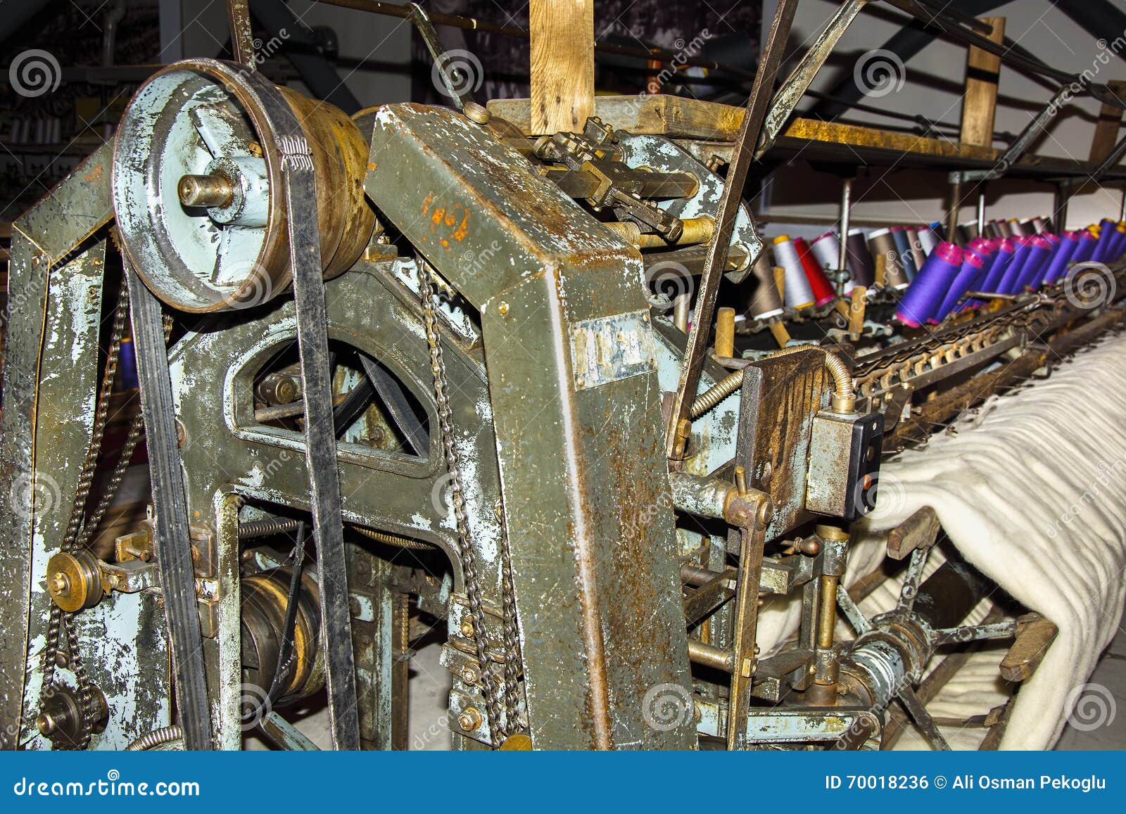 Old textile machine stock photo. Image of structure, production - 70018236