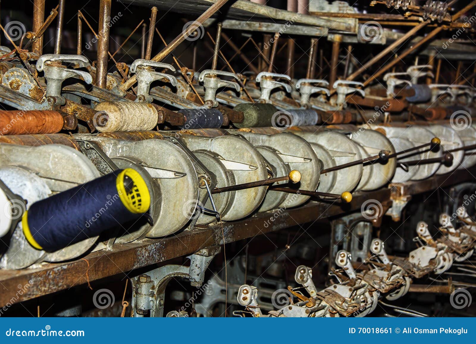Old textile machine stock image. Image of fiber, structure - 70018661