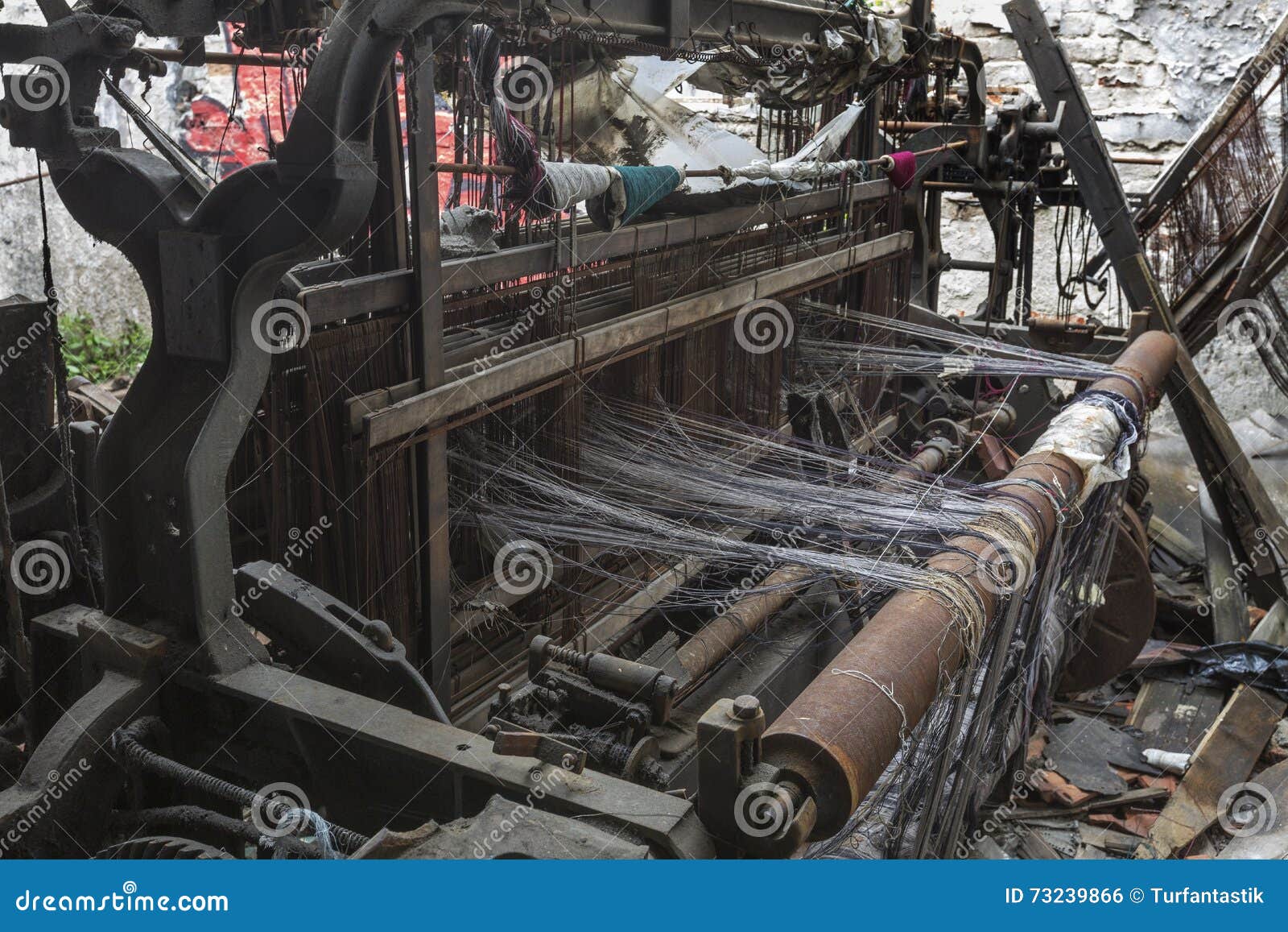 Old Textile Machine, Istanbul, Turkey Stock Photo - Image of industrial ...