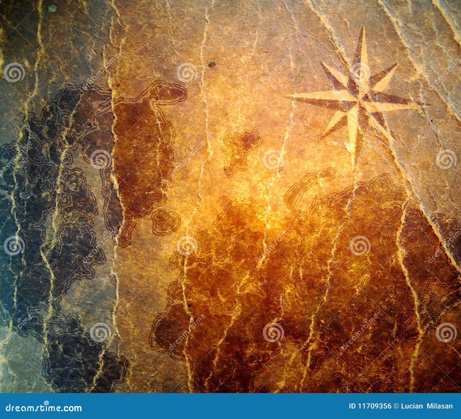 Old Texture with Compass Symbol Stock Photo - Image of light, south ...