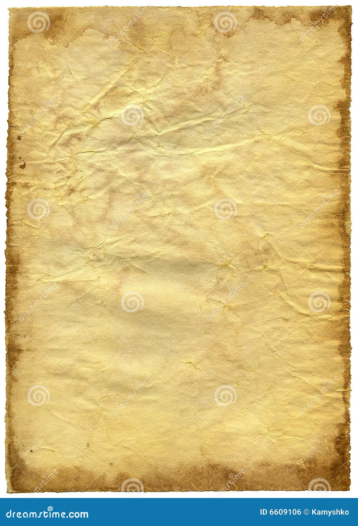 Old Textured Paper with Decrepit Edge. Stock Photo - Image of decrepit ...