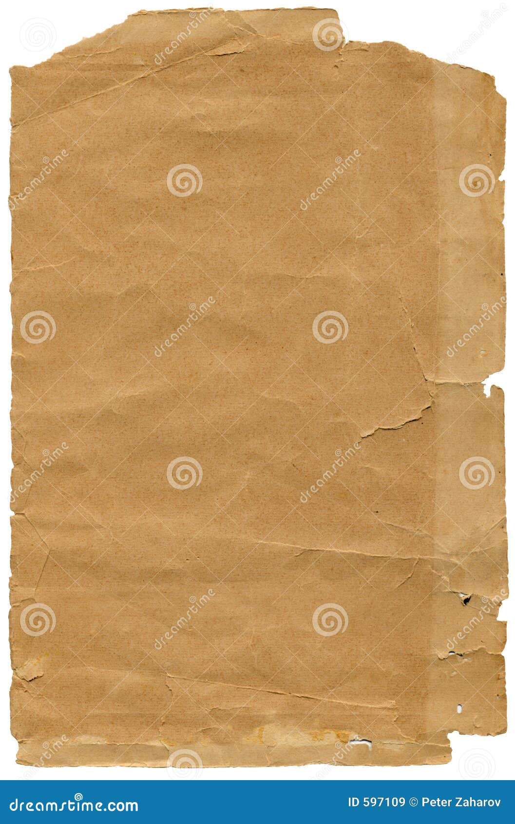 Old Textured Paper with Tattered Edge Stock Image - Image of border ...