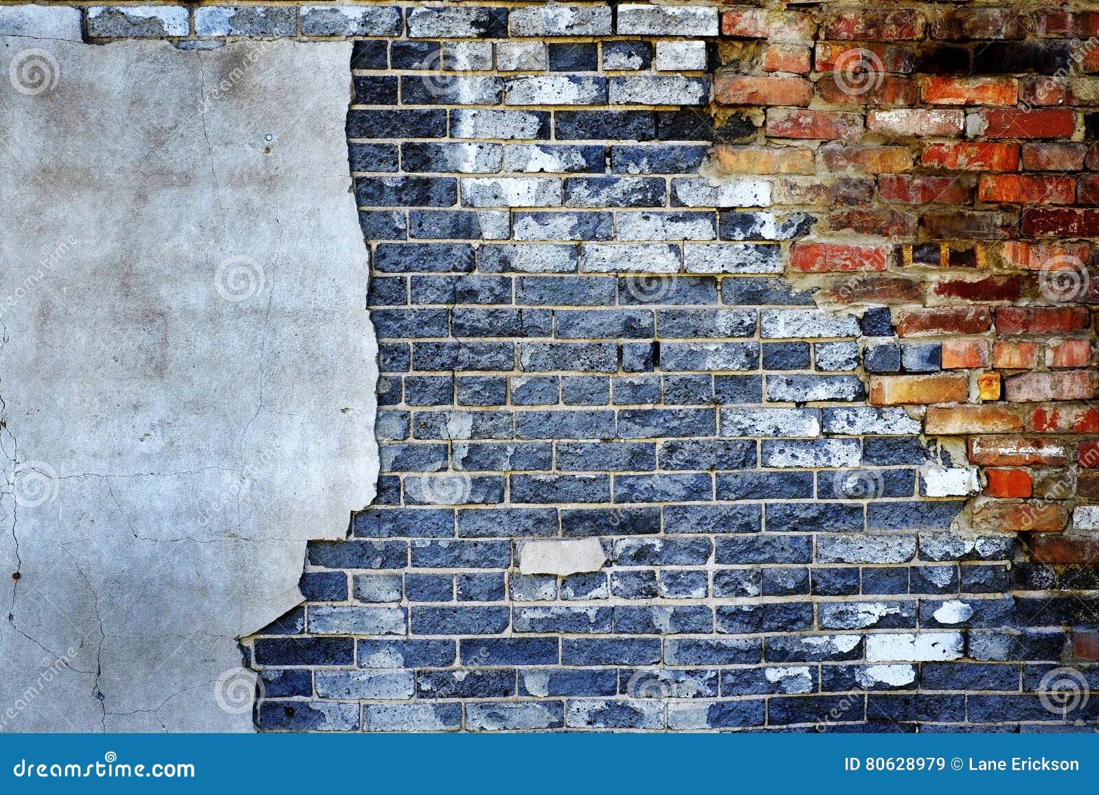 Old Textured Plaster Wall with Bricks and Hole Stock Image - Image of ...