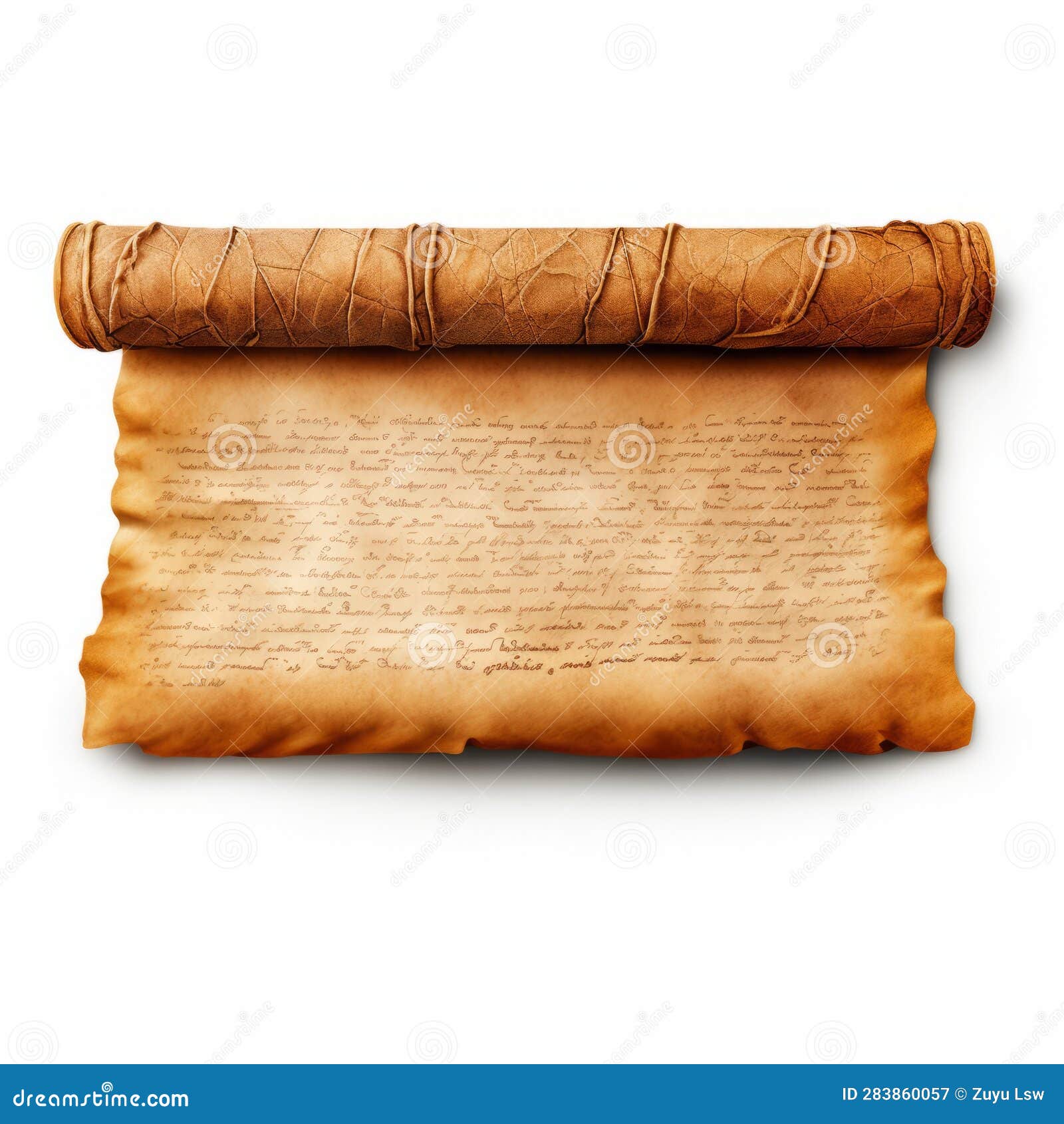 Old Textured Wide Papyrus Scroll with Ancient Egypt Hieroglyphics ...