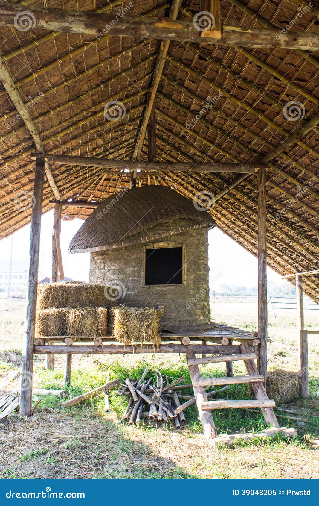Old Thai Barn, lanna style stock image. Image of cottage - 39048205