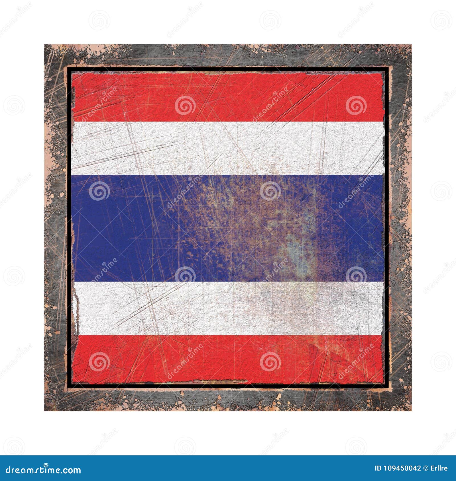 Old Thailand flag stock illustration. Illustration of flag - 109450042