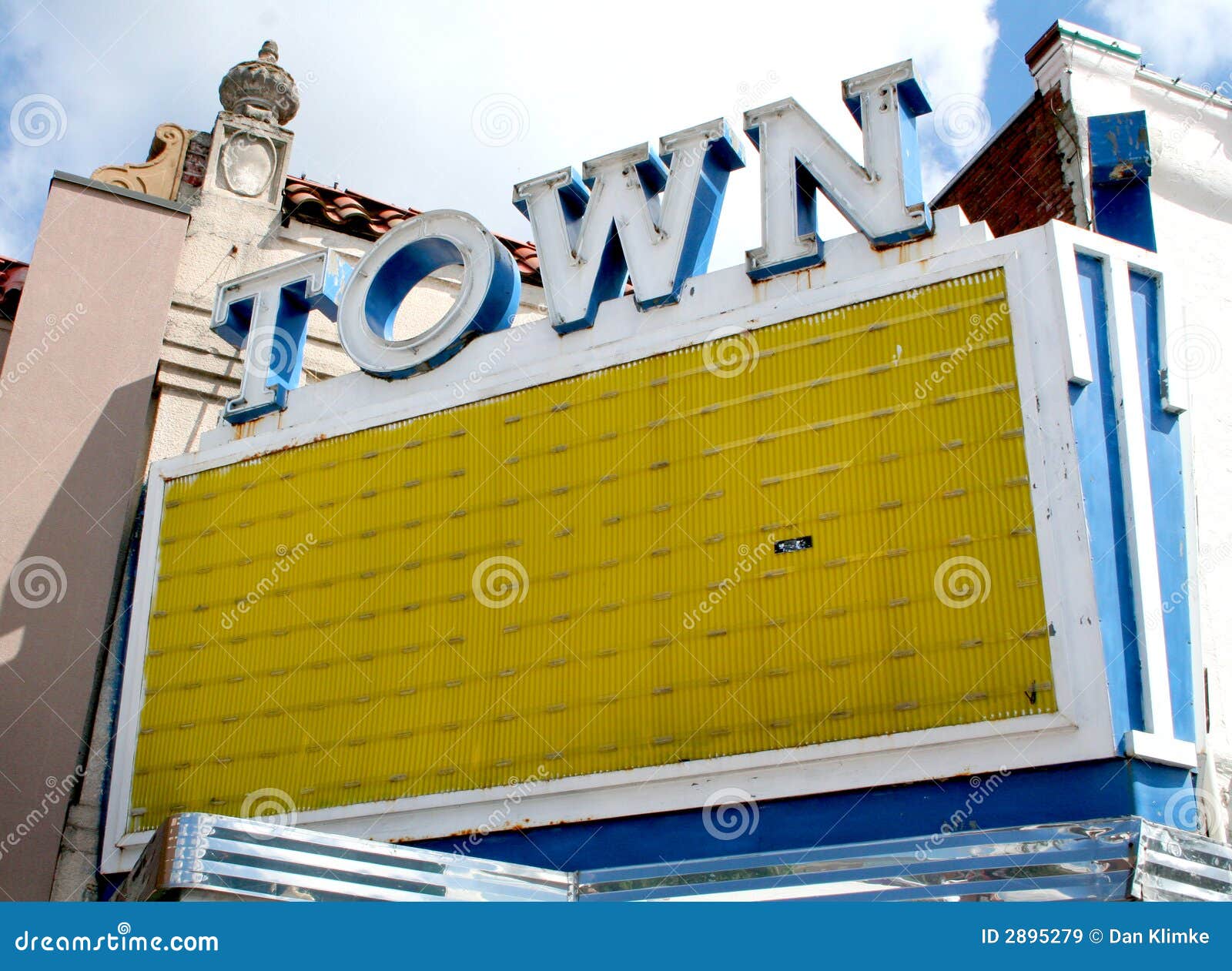 Old Theater Marquee sign stock image. Image of perform - 2895279